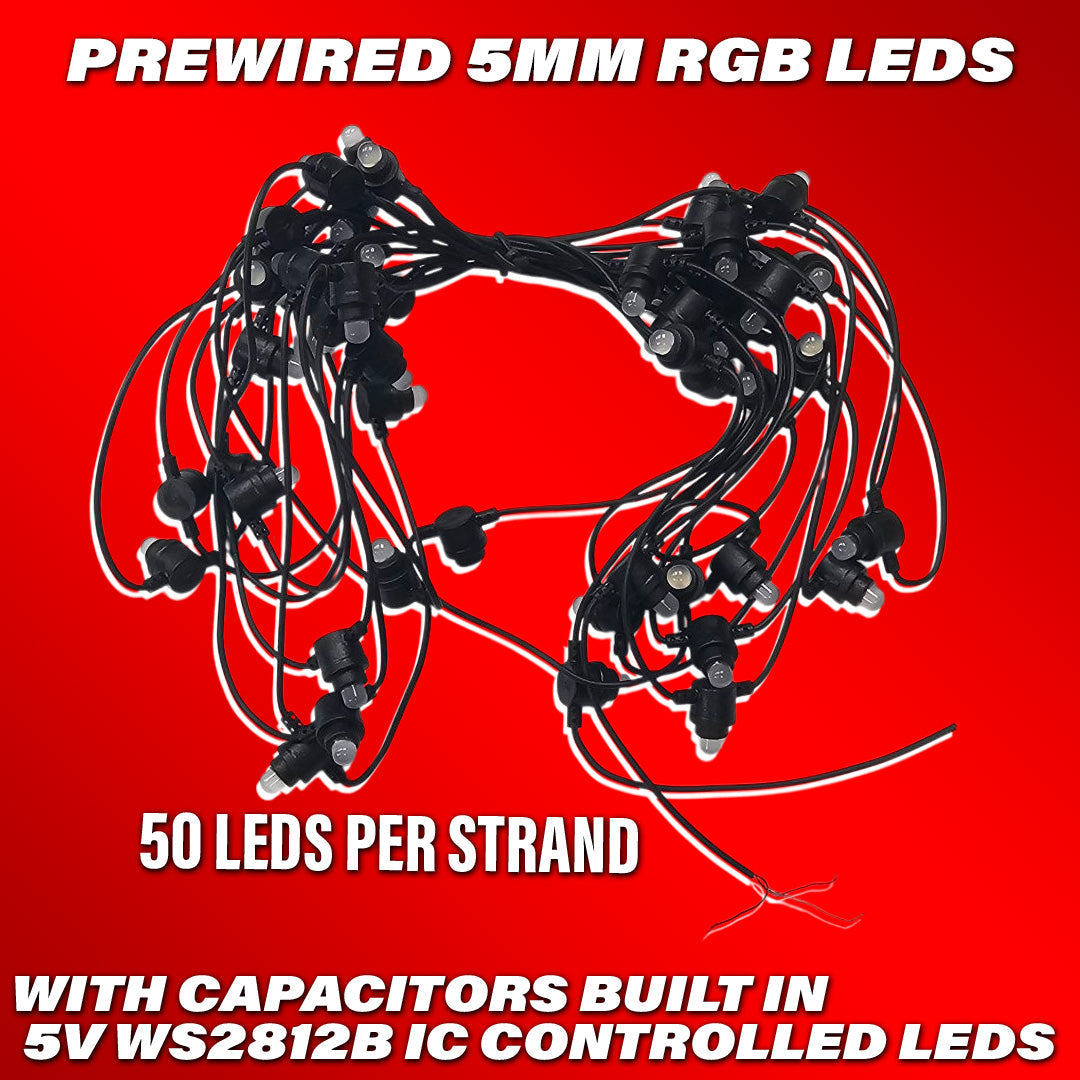 Pre-wired 5mm RGB Flow Series LEDs - Headliner LEDs – AutoSpec Design
